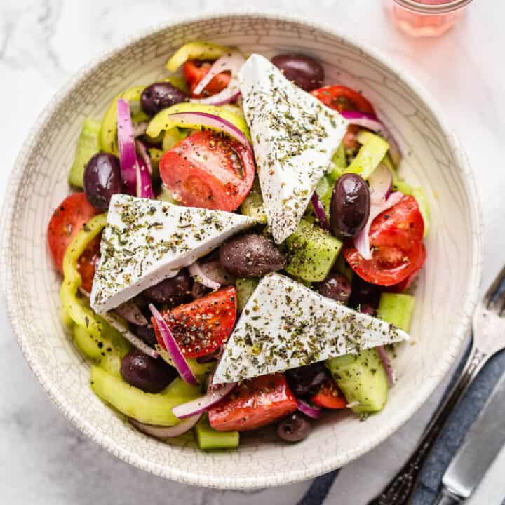 Easy Authentic Greek Salad Recipe Made In Under 10 Minutes