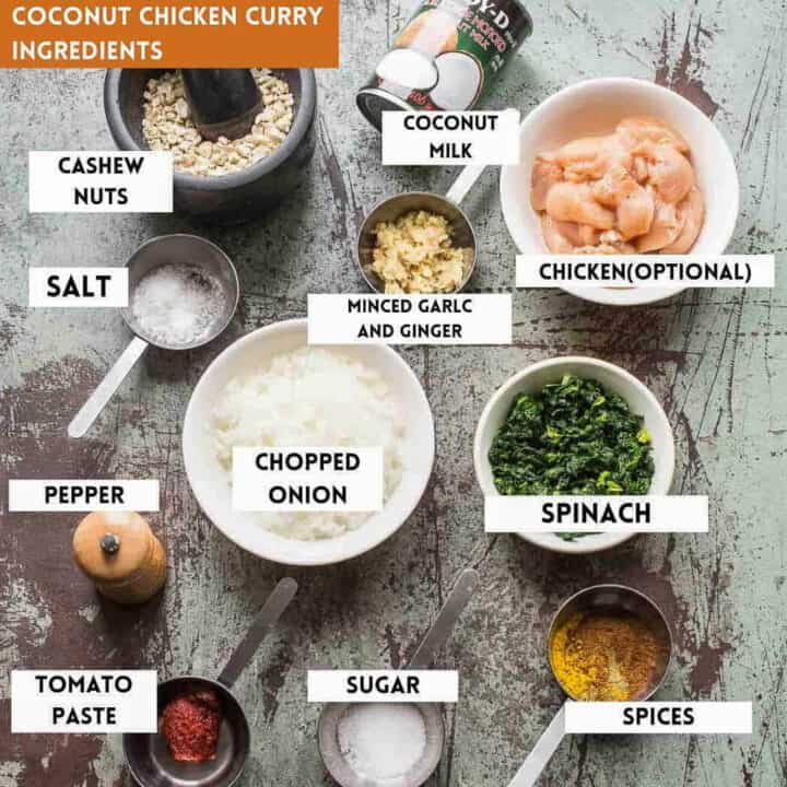 Creamy Kerala Coconut Chicken Curry With Cashews